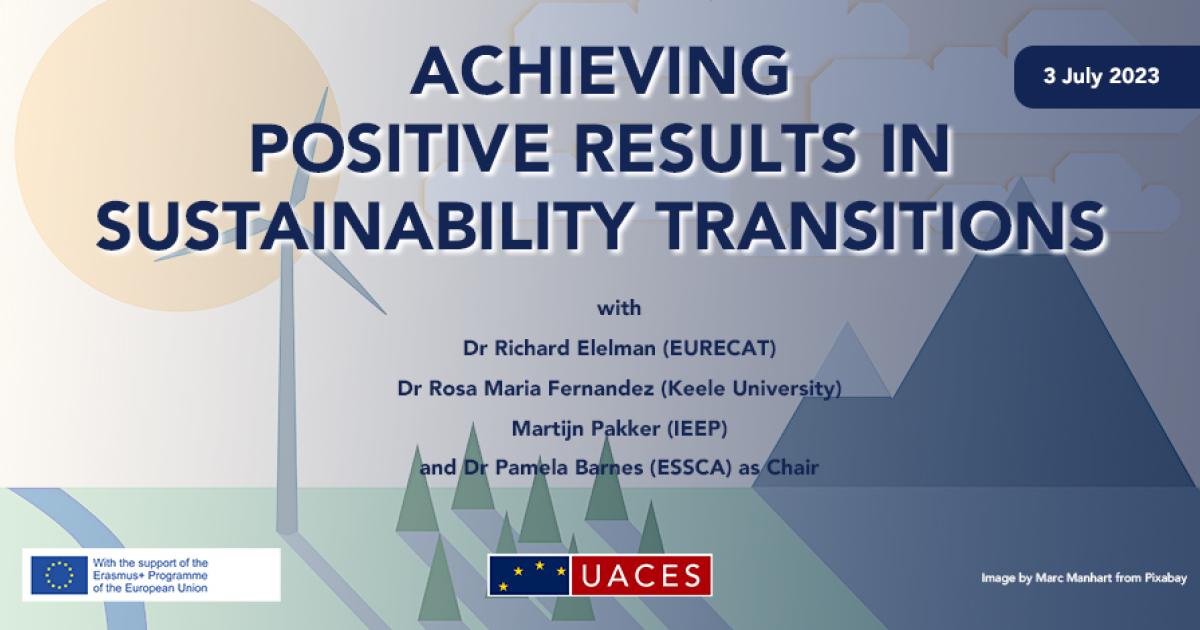 Achieving Positive Results in Sustainability Transitions | UACES